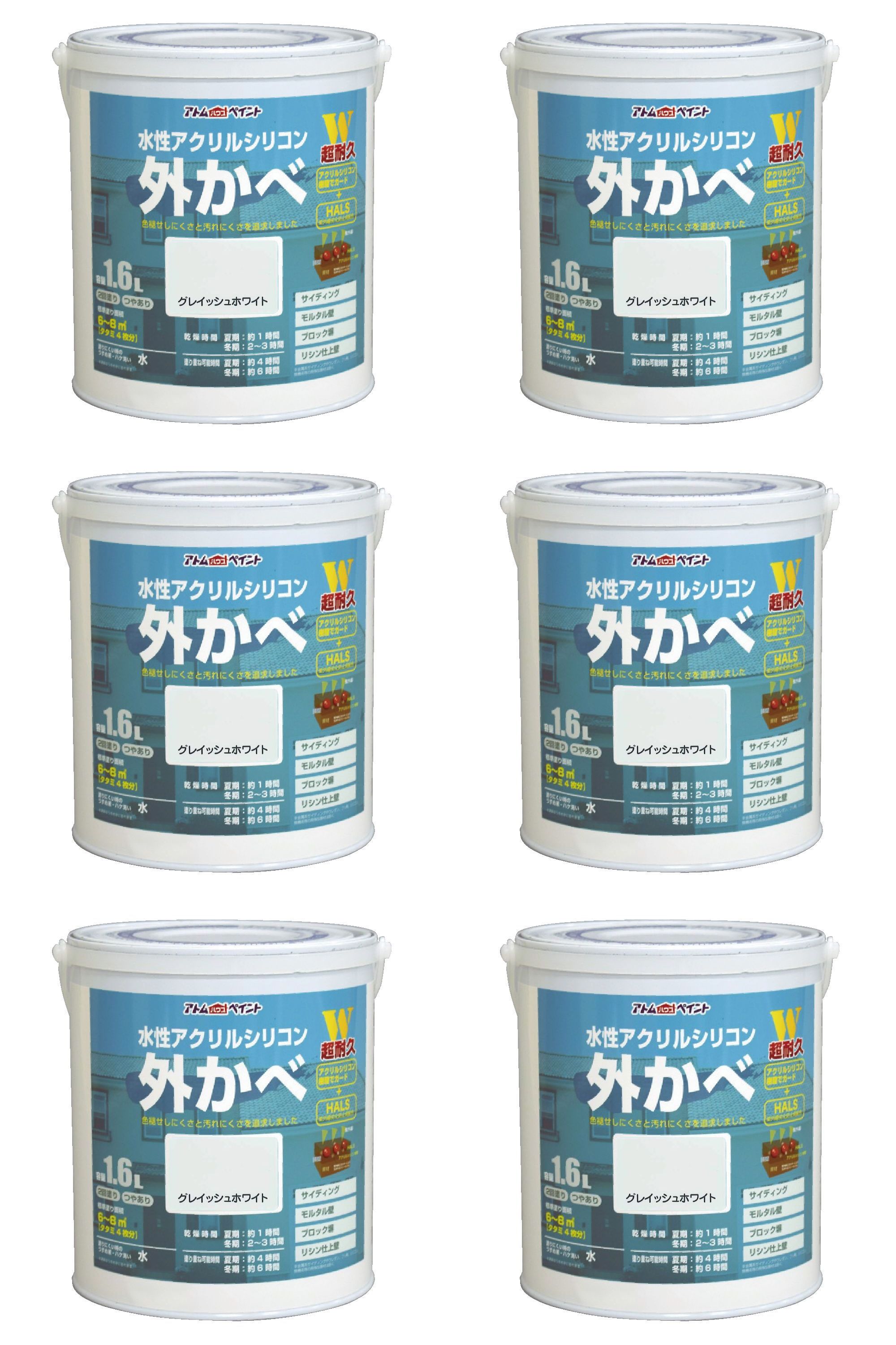 ※色見本はご使用端末により若干の誤差がございますので、ご注意ください。 【特長】 ・汚れがつきにくく、ついた汚れも落としやすいアクリルシリコン樹脂塗料。 ・HALS（紫外線劣化防止剤）配合で色褪せにも強い。 【属性・仕上がり感・塗り回数】 ...