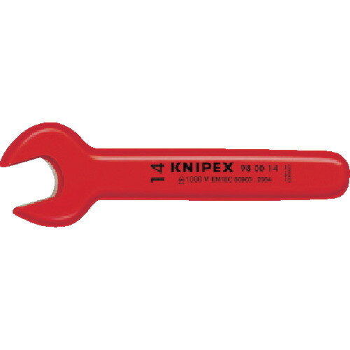 KNIPEX　絶縁片口スパナ　9／16JAN：4003773020110メーカー：KNIPEX社 / ブランド：KNIPEX / 原産国：ドイツ特長●クロムメッキされたベーシックなツールです。仕様●二面幅寸法(インチ)：9/16●全長(mm...