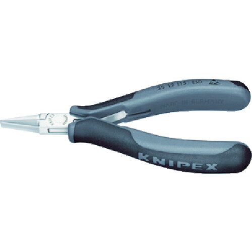 KNIPEX　ESD精密用プライヤー　半丸　115mm JAN：4003773024842 メーカー：KNIPEX社 / ブランド：KNIPEX / 原産国：ドイツ 特長●極めて精密なエレクトロニクス関連、精密機器関連の組み立て作業に最適な...