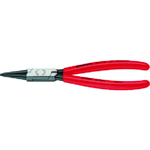 KNIPEX　穴用スナップリングプライヤー　8−13mm JAN：4003773040286 メーカー：KNIPEX社 / ブランド：KNIPEX / 原産国：ドイツ 特長●穴用スナップリングの取り付け、取り外しに適しています。●鍛造により...