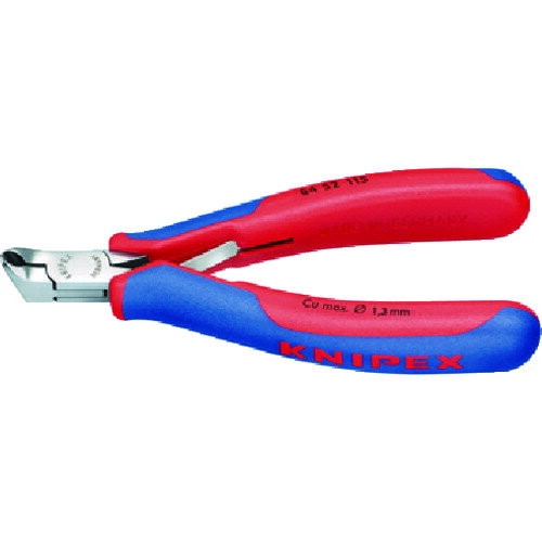 KNIPEX　エレクトロニクスエンドカッティングニッパー　オブリケ（27°傾斜）　フラッシュカット JAN：4003773040439 メーカー：KNIPEX社 / ブランド：KNIPEX / 原産国：ドイツ 特長●入念な焼入れ処理が施され...