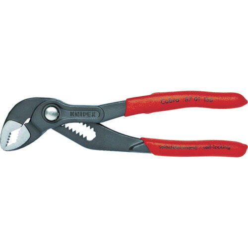 KNIPEX　ウォーターポンププライヤー　コブラ　150mm　ソフトプラスチックハンドルJAN：4003773060116メーカー：KNIPEX社 / ブランド：KNIPEX / 原産国：ドイツ特長●プッシュボタンにより、素早く簡単にアゴの...