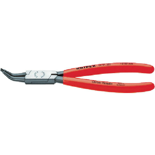 KNIPEX　4431−J12　穴用スナップリングプライヤー　45度 JAN：4003773066958 メーカー：KNIPEX社 / ブランド：KNIPEX / 原産国：ドイツ 特長●穴用スナップリングの取り付け、取り外しに適しています。...