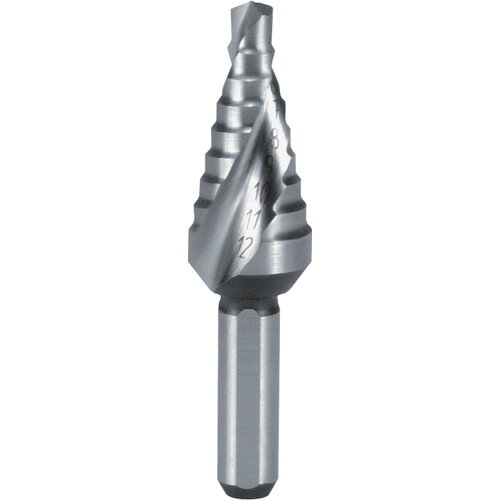 RUKO　2枚刃スパイラルステップドリル　12mm　ハイス　短尺 JAN：4007140075505 メーカー：RUKO社 / ブランド：RUKO / 原産国：中国 特長 ●CBN研磨とスパイラルフルートによりビビりを最小限に抑えて高い切削...