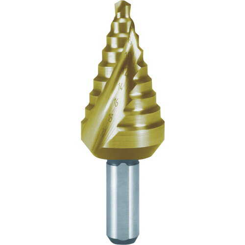 RUKO　2枚刃スパイラルステップドリル　20mm　チタン　短尺 JAN：4007140143419 メーカー：RUKO社 / ブランド：RUKO / 原産国：ドイツ 特長 ●チタンコーティングにより耐熱性が高く、多様なワーク材質に対応可能...