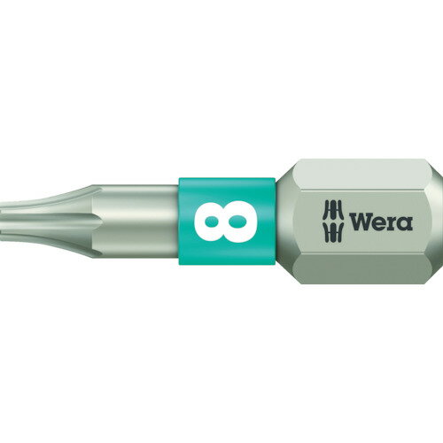 Wera　3867／1　ステンレストーションビット　トルクス8X25 JAN：4013288111043 メーカー：Wera社 / ブランド：Wera / 原産国：チェコ 特長 ●専用のビットホルダ(053923）と併用することで、3つのト...