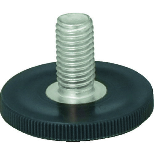 特長●筐体のデザインを損なわない薄型です。●底部には回しやすいようにローレット加工を施しました。●取り付けに便利な十字穴付です。用途●計測機器・事務機器。仕様●ねじ寸法：M8●許容荷重(kgf)：100●色：ダークグレー●全高(mm)：21...