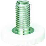 特長●筐体のデザインを損なわない薄型です。●底部には回しやすいようにローレット加工を施しました。●取り付けに便利な十字穴付です。用途●計測機器・事務機器。仕様●ねじ寸法：M8●許容荷重(kgf)：100●色：ホワイト●全高(mm)：21●ね...