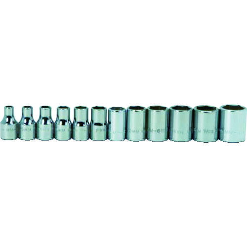 WILLIAMS　1／4ドライブ　ソケットセット　6角　12個JAN：4547230108701メーカー：スナップオン・ツールズ（株） / ブランド：WILLIAMS / 原産国：アメリカ特長●ウィリアムズ独自の面接触SUPER TORQU...
