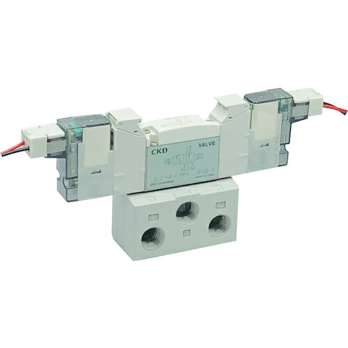 CKD　電磁弁　パイロット式5ポート弁　ベース配管 JAN：4547431028877 メーカー：CKD（株） / ブランド：CKD / 原産国：日本 特長●ダブルソレノイドタイプの5ポート弁です。●サブプレートタイプです。●きめ細かい対応...