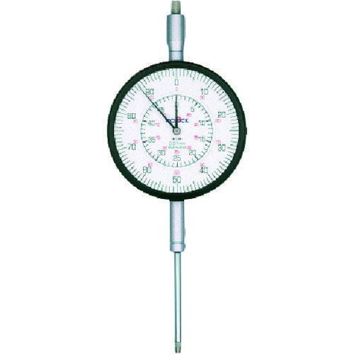 TECLOCK　径大長型ダイヤルゲージJAN：4560120872995メーカー：（株）テクロック / ブランド：TECLOCK / 原産国：日本特長●短針を長くして、読み取りやすくしたダイヤルゲージです。●目盛板の大きい50mmの長ストロ...