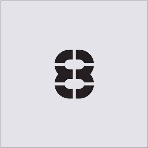 IM　ステンシル　8　文字サイズ50×40mmJAN：4560343370698メーカー：（株）アイマーク / ブランド：IM / 原産国：日本特長●吹付用のステンシルプレートです。●ポリプロピレンの薄い板のため曲面にそわせて使用することが...
