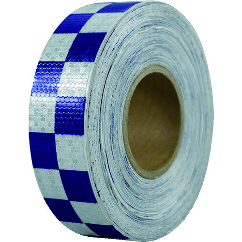 セーフラン　高輝度反射テープ　青白格子　幅50mm×50m JAN：4580059070170 メーカー：セーフラン安全用品（株） / ブランド：セーフラン / 原産国：中国 特長 ●豊富なカラーバリエーションです。●カプセル構造により一般...