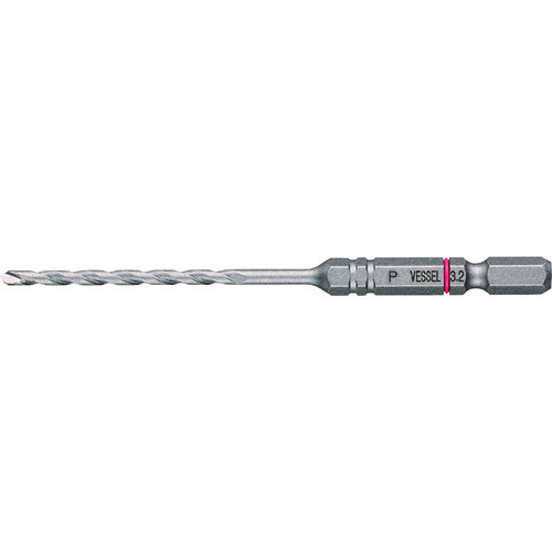 VESSEL　磁器タイル用ドリル　APD　ドリル径：3．2mm　有効長：45mmJAN：4907587006905メーカー：（株）ベッセル / ブランド：VESSEL / 原産国：ベトナム特長●専用設計された先端形状と材質により、磁器タイル...