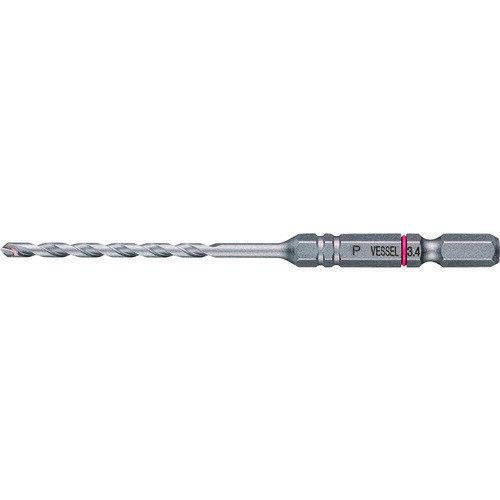 VESSEL　磁器タイル用ドリル　APD　ドリル径：3．4mm　有効長：45mmJAN：4907587006912メーカー：（株）ベッセル / ブランド：VESSEL / 原産国：ベトナム特長●専用設計された先端形状と材質により、磁器タイル...