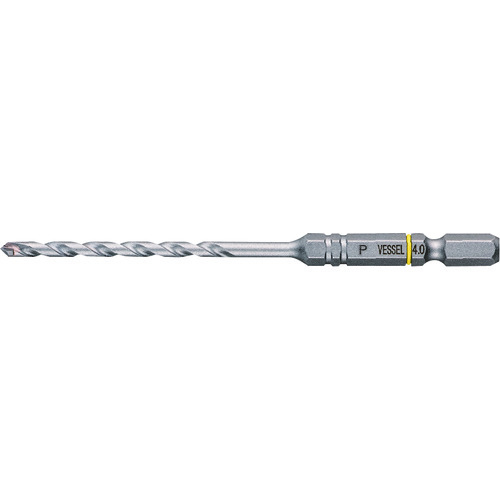 VESSEL　磁器タイル用ドリル　APD　ドリル径：4．0mm　有効長：50mmJAN：4907587006943メーカー：（株）ベッセル / ブランド：VESSEL / 原産国：ベトナム特長●専用設計された先端形状と材質により、磁器タイル...