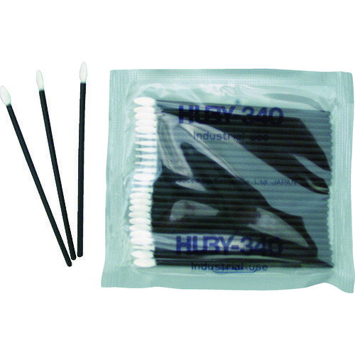HUBY　3インチ　工業用綿棒（先端平型／導電プラ軸使用）FS−010SP　（100本入）JAN：4936613009801メーカー：（株）クリーンクロス / ブランド：HUBY / 原産国：日本特長●優れた吸収性で、かつコットンが膨潤しま...