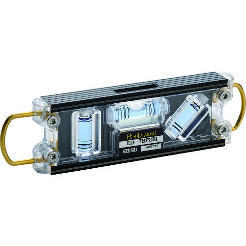 エビスダイヤモンド　水平器　トビレベル・プロ　ブラック／ブルーJAN：4950515140646メーカー：（株）エビス / ブランド：エビスダイヤモンド / 原産国：日本特長●大型シャックルでスピーディーに収納と取り出しができます。●カラビ...