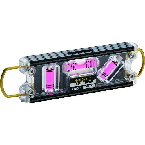 エビスダイヤモンド　水平器　トビレベル・プロ　ブラック／レッドJAN：4950515140653メーカー：（株）エビス / ブランド：エビスダイヤモンド / 原産国：日本特長●大型シャックルでスピーディーに収納と取り出しができます。●カラビ...