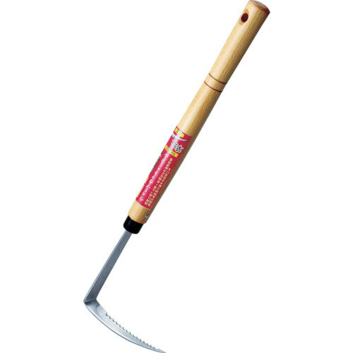 GS　草取・草削り鎌　ウェーブカット・ミドル　刃長95mm　全長415mm JAN：4951167615223 メーカー：キンボシ（株） / ブランド：GS / 原産国：中国 特長 ●波刃が雑草をしっかりとらえるので、除草作業がはかどります...