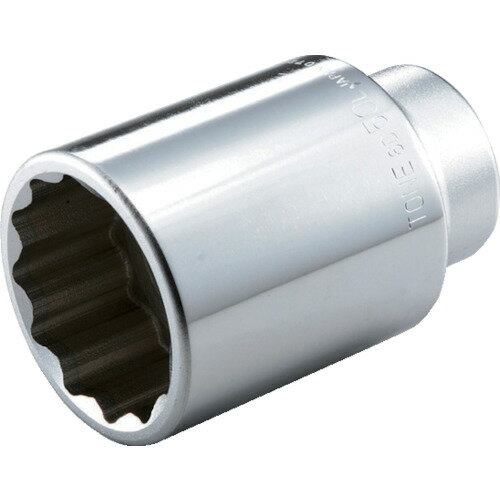 TONE　ディープソケット（12角）　55mm JAN：4953488133097 メーカー：TONE（株） / ブランド：TONE / 原産国：日本 特長●ボルトが突き出したナットを回すのに最適です。●深い箇所のナットにも最適です。●12...