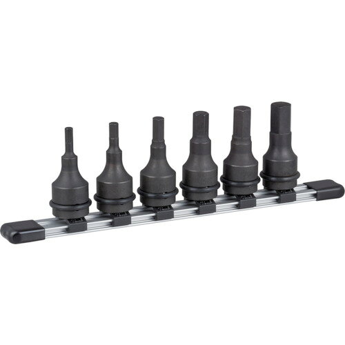 TONE　インパクト用ヘキサゴンソケットセット（ホルダー付）　6pcsJAN：4953488148268メーカー：TONE（株） / ブランド：TONE / 原産国：日本特長●インパクトレンチなどの動力工具用のソケットです。仕様●差込角(m...
