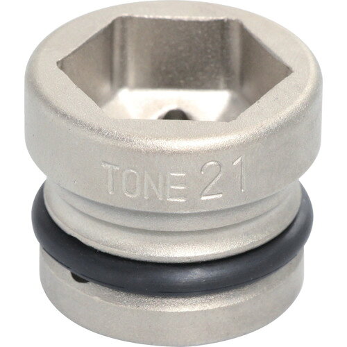 TONE　インパクト用ショートソケット　21mm JAN：4953488318050 メーカー：TONE（株） / ブランド：TONE / 原産国：日本 特長●狭い箇所や奥まった箇所での作業に最適な、極短ソケットです。●Oリング仮置き構造に...