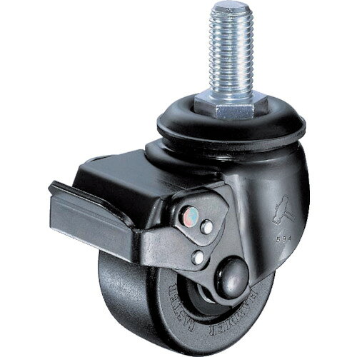 ハンマー　低床重荷重用旋回式ナイロン車輪（ボールベアリング）75mm　SP付　本体：黒色 JAN：4956237432281 メーカー：ハンマーキャスター（株） / ブランド：ハンマー / 原産国：日本 特長●車輪には特殊ナイロンを採用して...