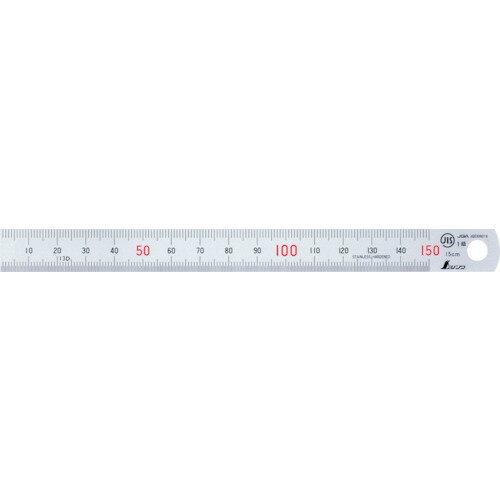 シンワ　直尺シルバー150mm JAN：4960910130050 メーカー：シンワ測定（株） / ブランド：シンワ / 原産国：中国 特長 ●長さの許容差はJIS規格より優れています。●目盛りはエッチングで、さらに黒クロムメッキを施してお...