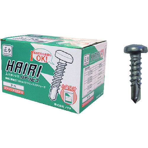 Joiner　F　【売切廃番】匠力　HAIRI　SUS410　ナベ　4．0×19mm　100本×5袋JAN：4961346041002メーカー：Joiner　Fastener社 / ブランド：Joiner　F / 原産国：台湾特長●傾斜挿入...