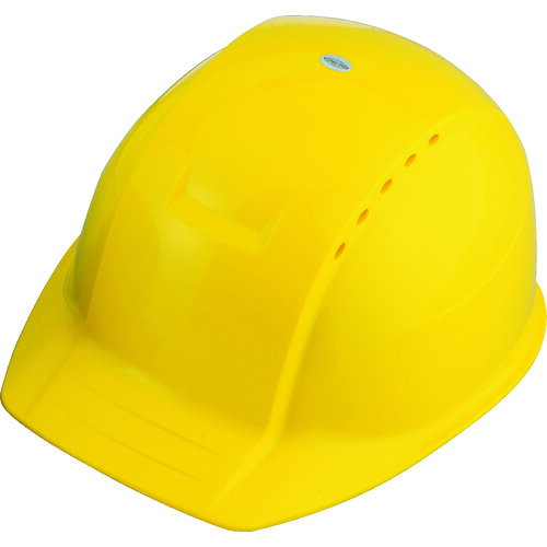 特長●超軽量通気孔付きヘルメットです。●ほこりが付きにくい帯電防止処理を施しています。用途●飛来・落下物用。●墜落時保護用。仕様●頭囲(cm)：53〜61●帽体色：うす黄●衝撃吸収ライナー：あり●通気孔：あり仕様2●完成品●内装およびアゴヒ...