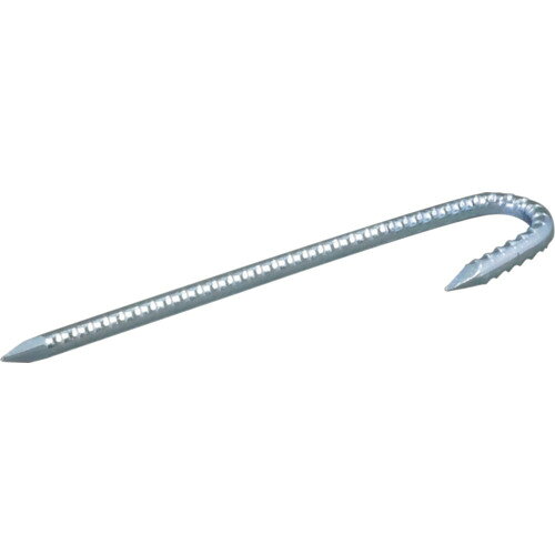 DAIDOHANT　異形ロープ止J型（50本入）　6×200 JAN：4962123656594 メーカー：（株）ダイドーハント / ブランド：DAIDOHANT / 原産国：中国 特長 ●抜けにくい異形鉄棒です。●工事現場や駐車場、ガーデ...
