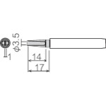 白光　こて先　D型JAN：4962615002601メーカー：白光（株） / ブランド：白光 / 原産国：日本仕様●適合機種：984・985●コテ先名称：D型