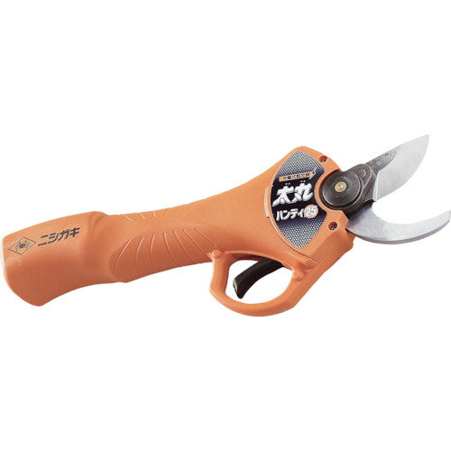 特長●わずか670gの軽さで女性や高齢者にも扱えます。●グリップ回りもスリムタイプで握りやすくなっています。●セパレート式バッテリー方式で本体重量を極限まで軽くしています。●バッテリーはほかのニシガキ製充電工具にも使えます。●25mmの枝木...
