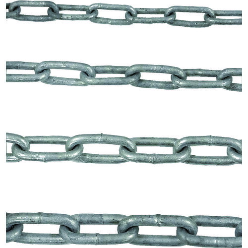 ニッサチェイン　鉄ドブメッキ溶接リンクチェイン　4mm×30mJAN：4968462058679メーカー：（株）ニッサチェイン / ブランド：ニッサチェイン / 原産国：中国特長●ユニクロメッキに比べて防錆性に優れています。用途●間仕切り・...
