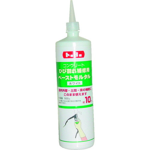 特長●水に混ぜる必要はなく、そのまま使用できるチューブタイプです。用途●屋内外のコンクリート面のひび割れ補修に。仕様●色：白●容量(g)：500●施工面積：5mm幅で10m仕様2●硬化時間(20℃)：24時間●作業時間：そのまますぐ材質／仕...