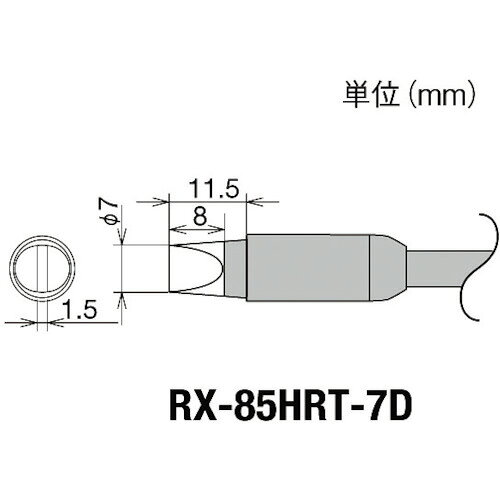 特長用途仕様●適合コテ：RX-822、852AS●こて先幅(mm)：7仕様2材質／仕上セット内容／付属品注意●RX-80HRTシリーズのコテ先を使用したときは、72Wのパワーです。