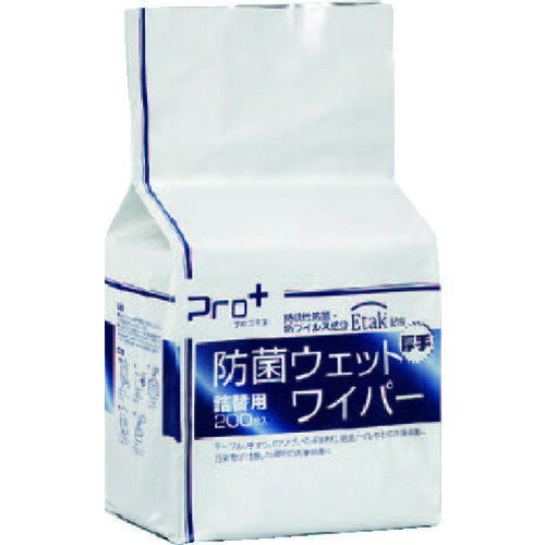 シンガー　プロプラス防菌ウェットワイパー詰替用JAN：4976366015889メーカー：宇都宮製作（株） / ブランド：シンガー / 原産国：日本特長●特許成分Etakを使用し、表面に固定化することにより、除菌効果・防ウイルス効果が持続し...
