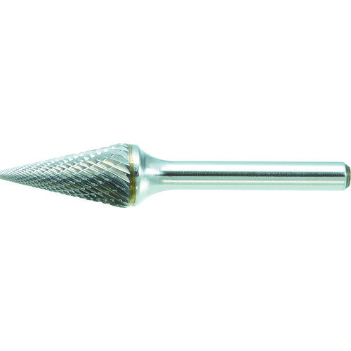 特長●切れ味が良くスムーズな加工ができます。●ダブルカットの刃形状のため、細かく切れた切り粉となります。●加工物に食いつかず、スムーズな加工ができます。用途●主に金属部品、製品のバリ取り、面取りに使用します。仕様●形状：テーパー（ダブルカッ...