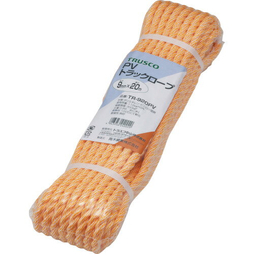 特長●両端アイスプライス加工（アイ加工）を施しています。●強く、軽く、作業性の良いトラックロープです。用途●トラックの荷締め。●覆いの固定用。●結束。仕様●色：黄●線径(mm)：9●長さ(m)：20●包装形態：シュリンクパック●引張強度(k...