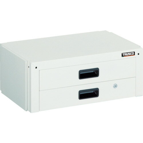 TRUSCO　ツールワゴン　ドルフィン用引出　2段　600X400　ホワイトJAN：4989999283532メーカー：トラスコ中山（株） / ブランド：TRUSCO / 原産国：日本特長●収納、保管に便利です。●棚板の組付けは、支柱にナッ...