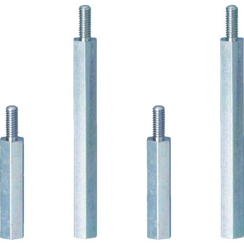 特長●プリント基板・アクリルカバーその他部品支持に便利な金属サポーターです。●RoHS対応品です。用途●基板の底上げなど、間隔を作るために。仕様●全長(mm)：70●対辺(mm)：7●ねじ径：M4●ねじ長さ(mm)：オス10、メス10仕様2...