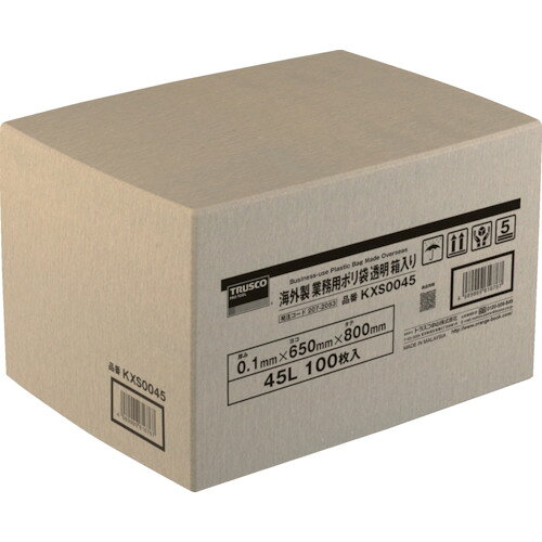 TRUSCO　海外製　業務用ポリ袋　透明・箱入　0．1×120L　100枚入JAN：4989999616798メーカー：トラスコ中山（株） / ブランド：TRUSCO / 原産国：インドネシア特長●ボックス入りタイプです。●厚みがあり、ある...
