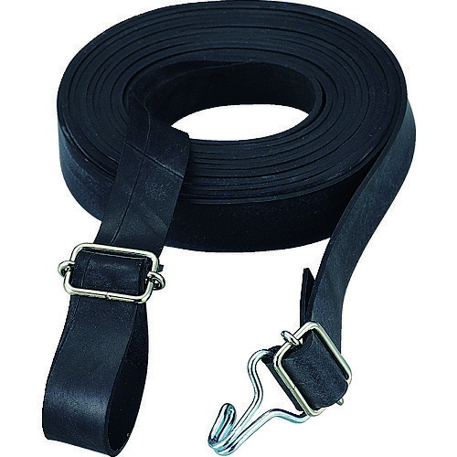 TRUSCO　ゴムロープ金具付　Wフックバックル付　幅20mm×長さ1．5m　（10本入）JAN：4989999694420メーカー：トラスコ中山（株） / ブランド：TRUSCO / 原産国：日本特長●両端にバックルが付いていますので、簡...