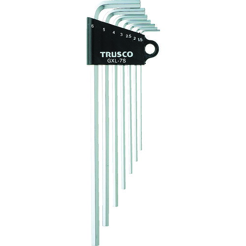 TRUSCO　ロング六角棒レンチセット　7本組JAN：4989999704303メーカー：トラスコ中山（株） / ブランド：TRUSCO / 原産国：日本特長●短い方を使い、長い方を持てば、大きな力で締めることができます。また長い方を使い、...