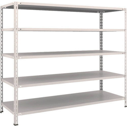 TRUSCO　スチールラック　軽量棚　中棚ボルトレス型1800X600X1500　5段　ネオグレーJAN：4989999720402メーカー：トラスコ中山（株） / ブランド：TRUSCO / 原産国：日本特長●組み立て簡単、今までボルト組...