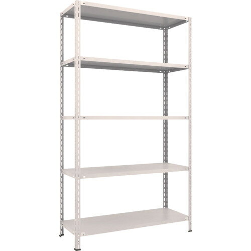 TRUSCO　スチールラック　軽量棚　中棚ボルトレス型1200X450X2100　5段　ネオグレーJAN：4989999720778メーカー：トラスコ中山（株） / ブランド：TRUSCO / 原産国：日本特長●組み立て簡単、今までボルト組...