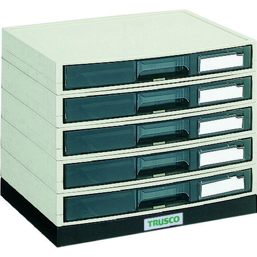 TRUSCO　αレターケース　A4・積み重ねタイプ　横浅型5段JAN：4989999787016メーカー：トラスコ中山（株） / ブランド：TRUSCO / 原産国：日本特長●前側にも後側にも引き出すことが可能です。仕様●間口(mm)：34...