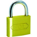 SOL　ステンロック同一No．無25mm JAN：4994421152256 メーカー：清水（株） / ブランド：SOL / 原産国：中国 特長●ツル部をステンレス（SUS304）にし強度を増しています。●複数の施錠箇所を管理できる同一鍵タ...