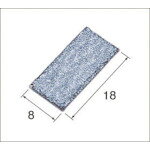 【特長】●フラットホルダ、角パットホルダ用の研磨チップです。【仕様】●品名：サンドペーパーチップ 100枚入●適合機種：ラスター●粒度(#)：600●長さ(mm)：18●幅(mm)：8【仕様2】●入数：100枚